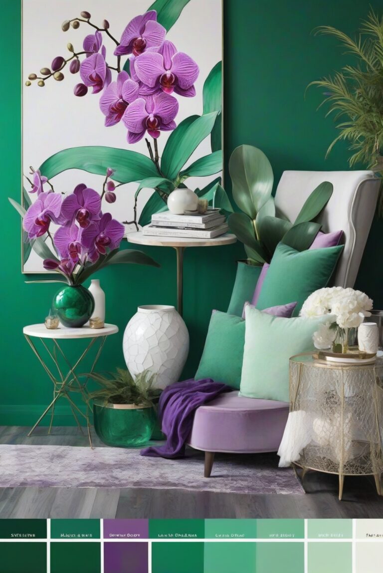 Top 5 Palettes SW colors with Emerald Green and Orchid Purple for your ...